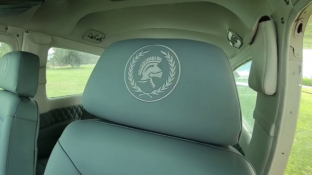 Cessna 210 custom leather interior