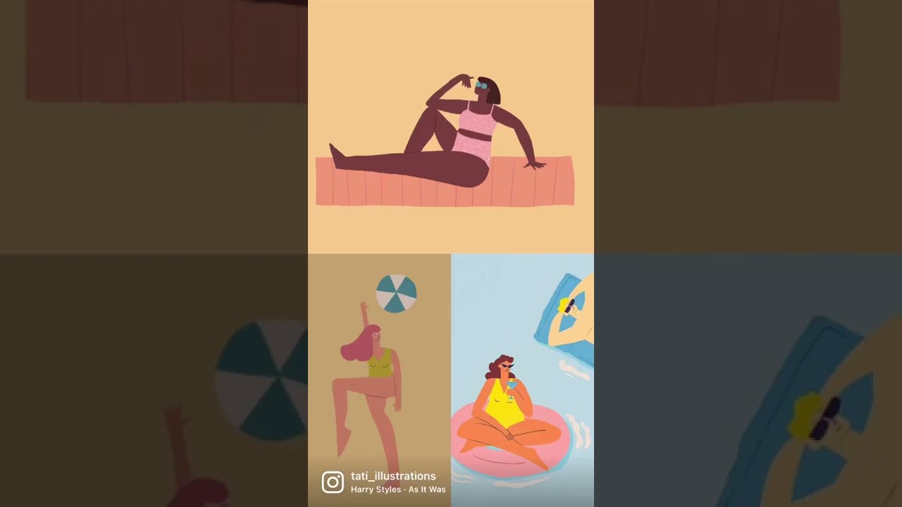 My drawing process of summer illustrations in #adobefresco 👌☀️.#adobefrescoillustration