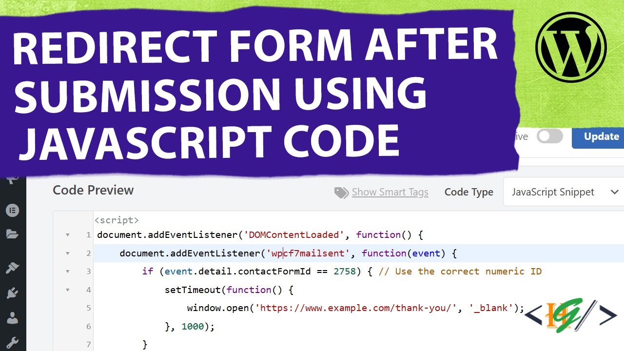 How to Redirect Form After Submission to Custom Page / URL using JavaScript Code in Contact Form 7