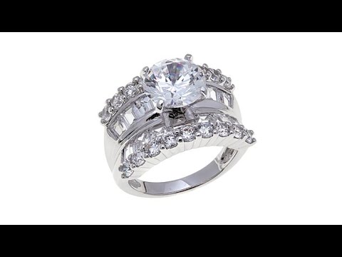 5.66ctw Absolute Round with MultiShaped Sides 4Row Ring