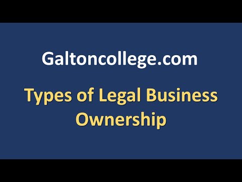 Types of Legal Business Ownership