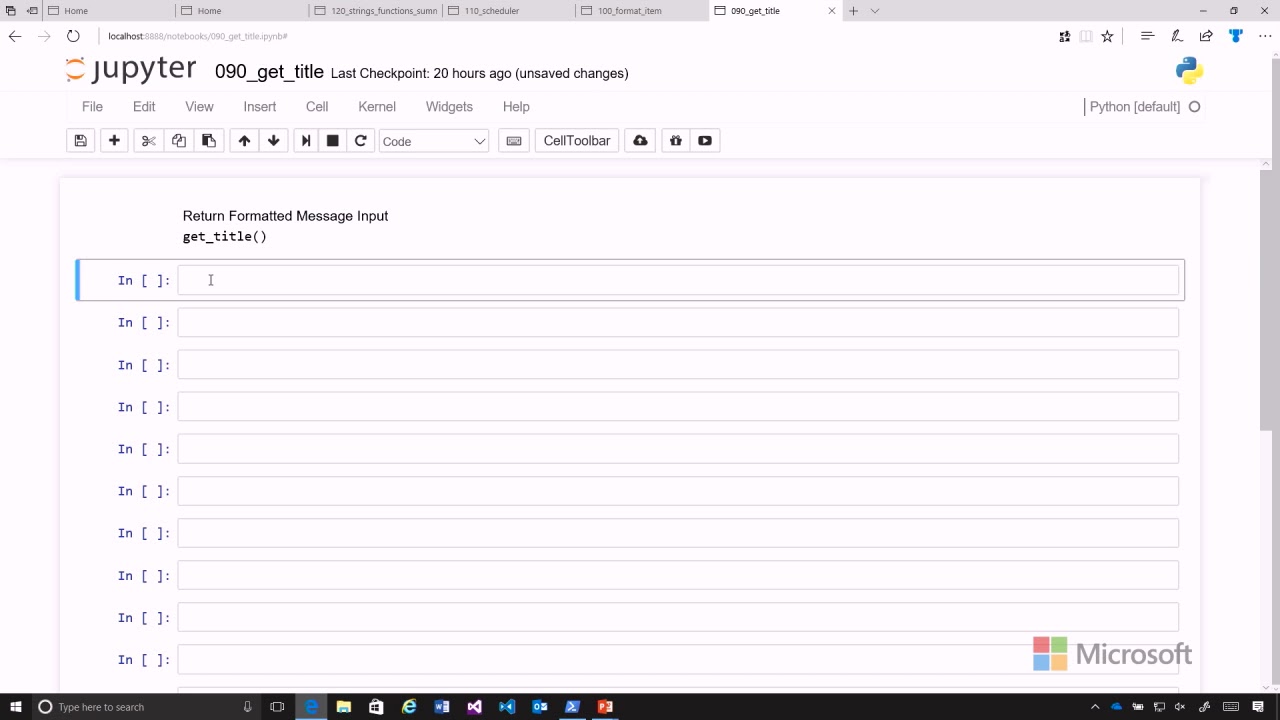 35 Python Beginner Strings and Functions - Build get title Function