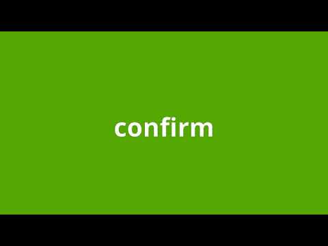what is the meaning of confirm
