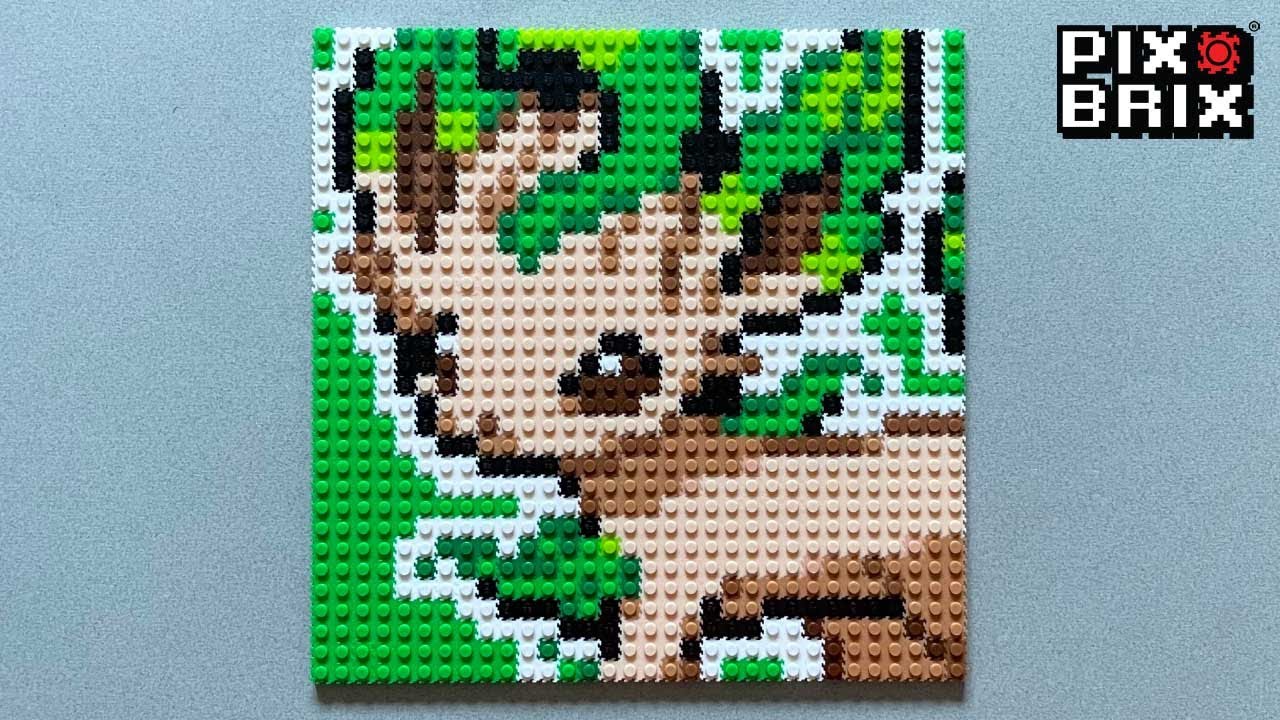 Leafeon Pokémon Pixel Art - Pix Brix Instructions