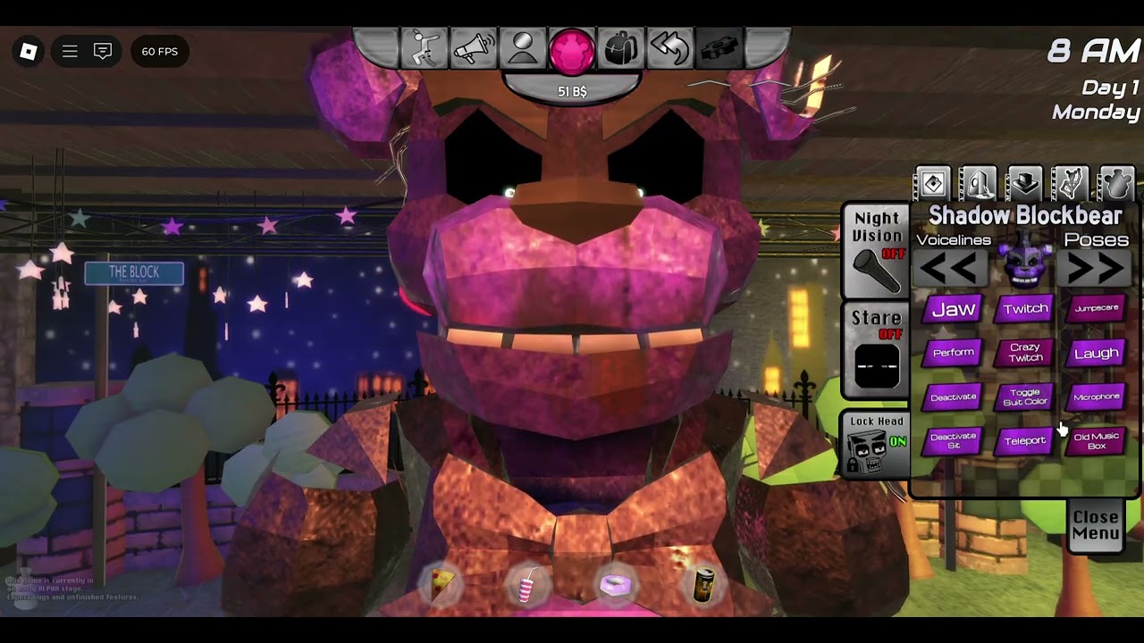 Shadow Freddy Showcase in blockbears RP