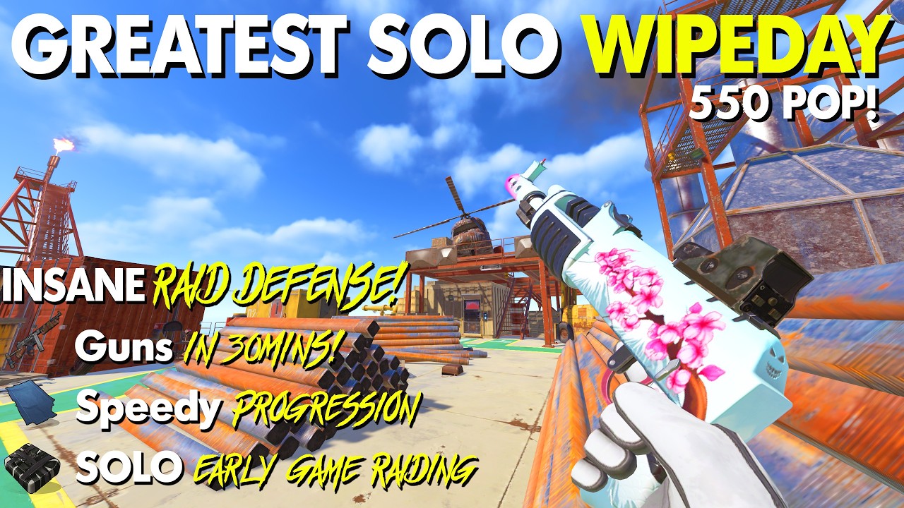 16,000HR SOLO WIPE DAY DOMINATION into MASSIVE RAID DEFENSE | Rust