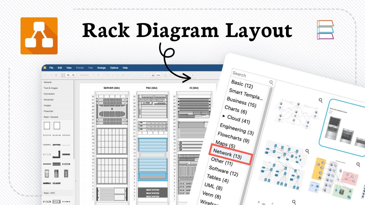 How to create a rack diagram with draw io (Easy Layout)