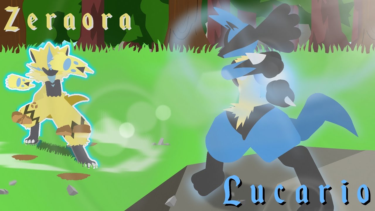 Lucario vs Zeraora | °Stick nodes animation°