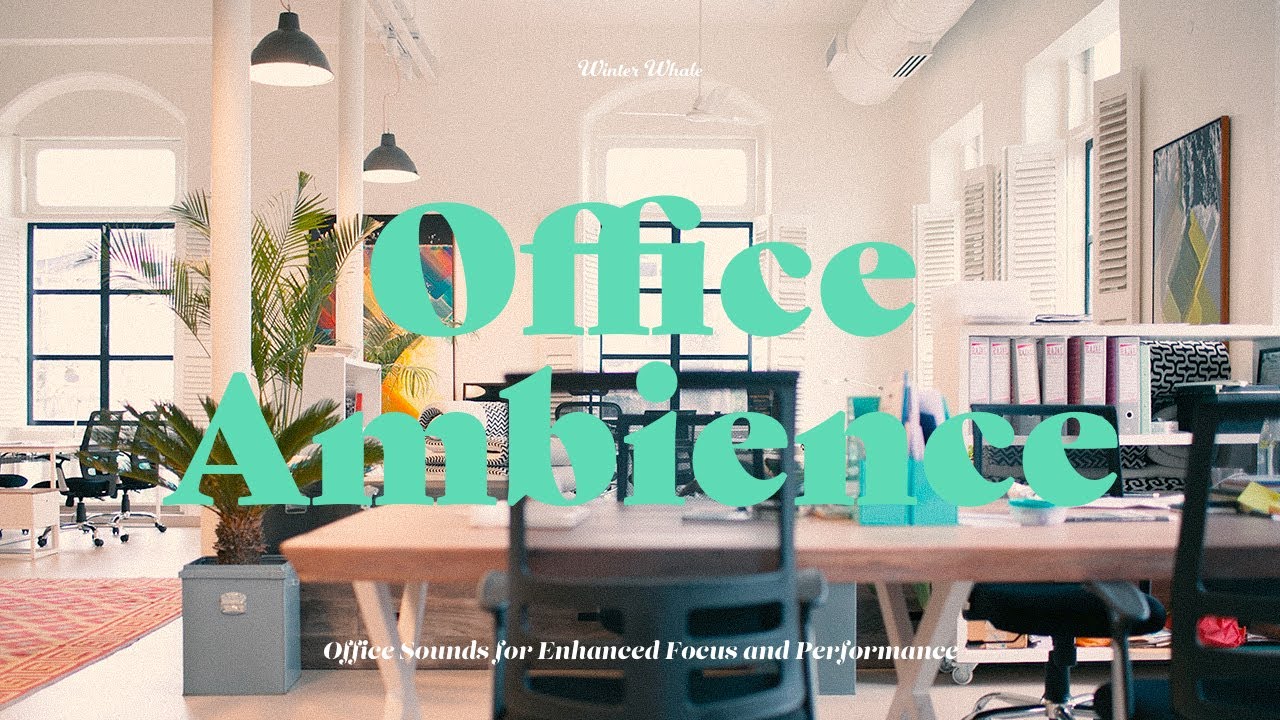 Office Ambience | 4 Hours of Office Background Noise for Working, Studying | White Noise, 사무실 백색소음