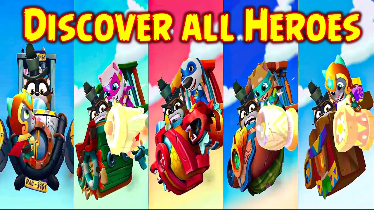 Talking Tom Hero Dash - Discover all the Heroes, All Bosses, & Unlock all Houses