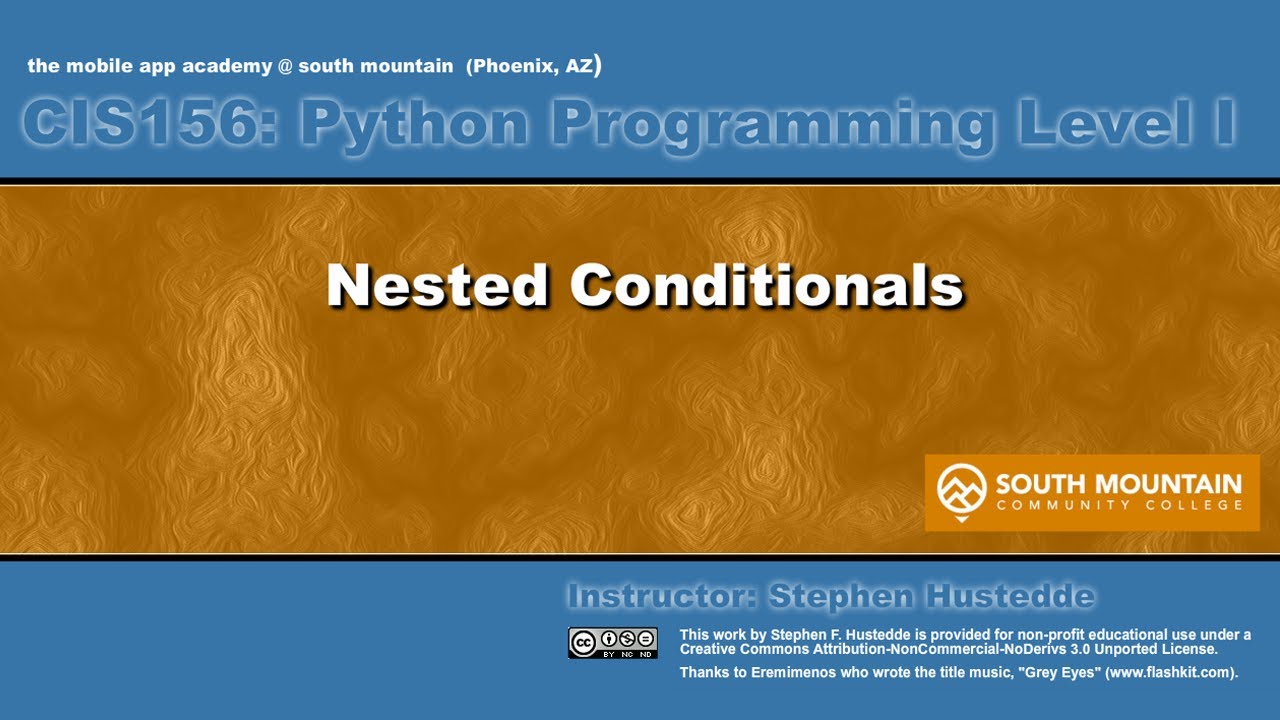 Python 03B   Nested conditionals