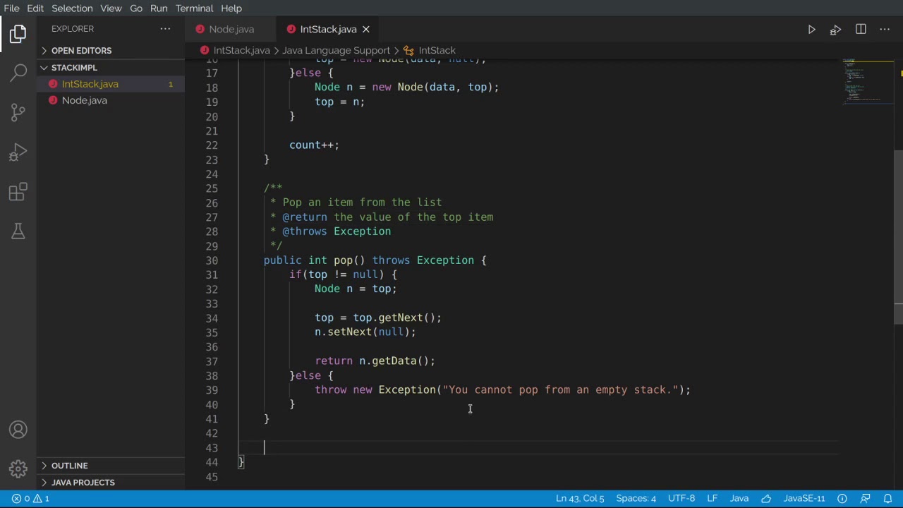 Week 9 - Stack Implementation