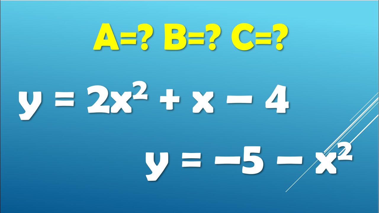 Quadratic Equations: Finding A, B, C Made Simple!