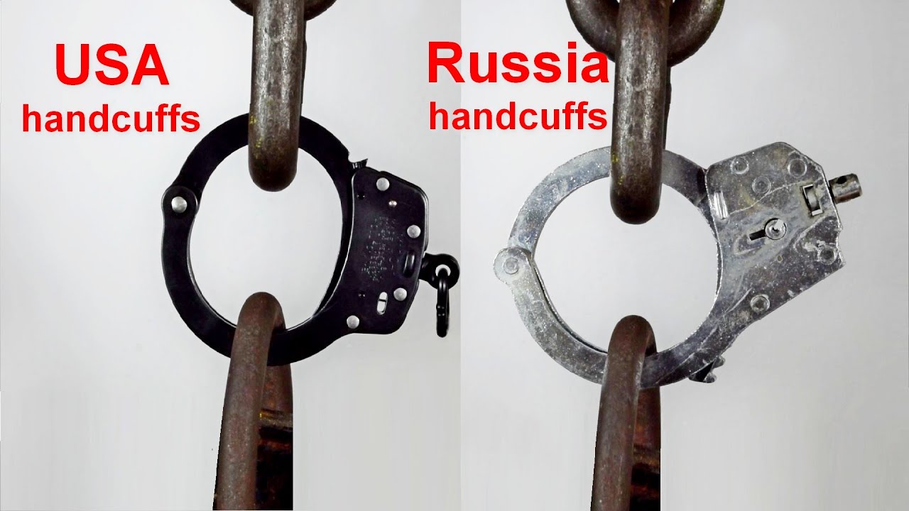 HYDRAULIC PRESS VS POLICE HANDCUFFS