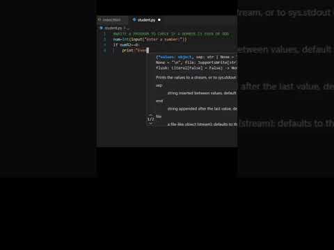 WAP to check Given Number is Even or Odd || #shorts #cs#python #12thcs #trending