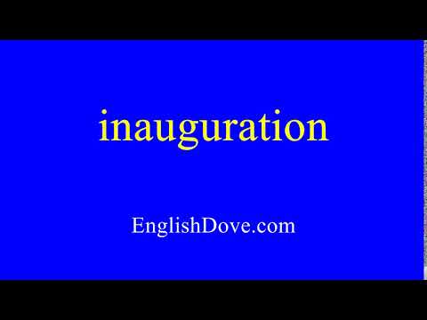 How to pronounce inauguration in American English.