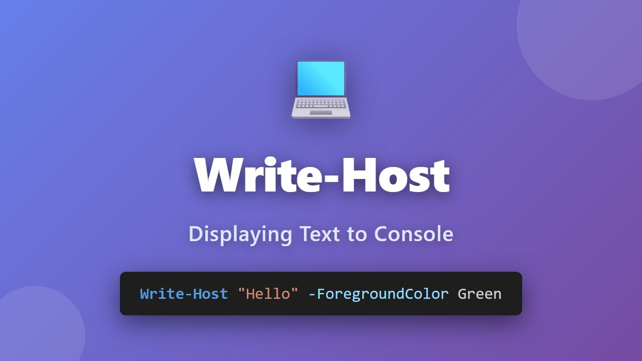 PowerShell Write-Host Tutorial: Display Colored Text to Console for Beginners