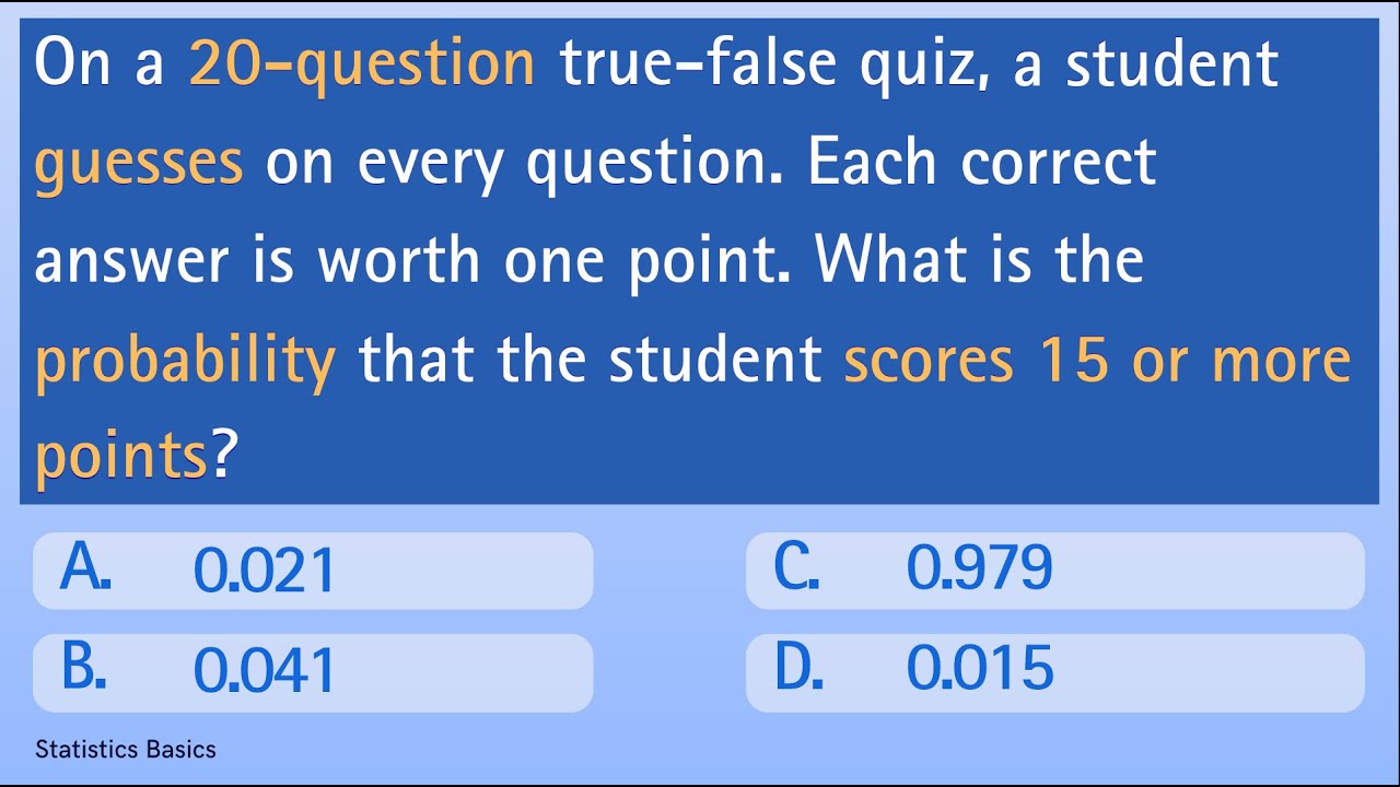 Binomial Distribution | Quiz 5: Cumulative Probability (At least x successes)
