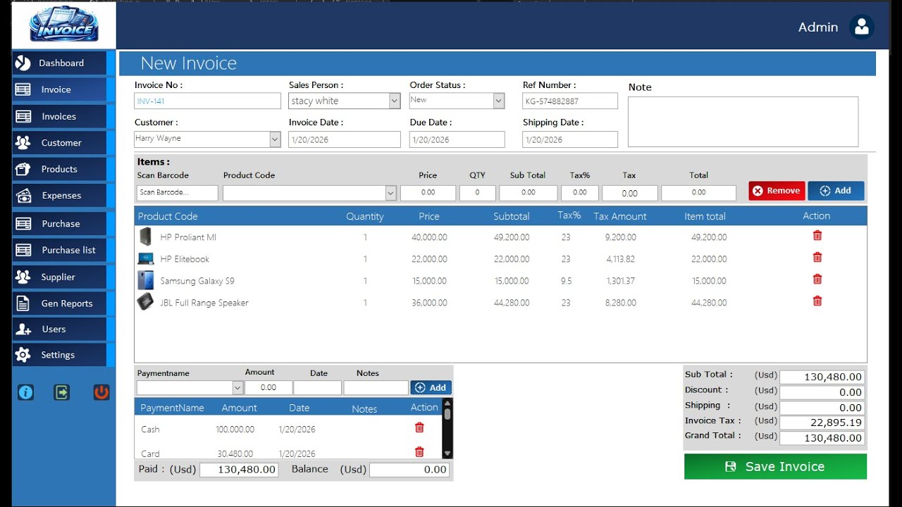 Invoice Management System In Microsoft Access (Full Source Code)