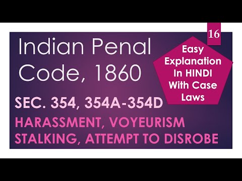 Outraging the Modesty of Women - Harassment, Voyeurism, Stalking - Indian Penal Code