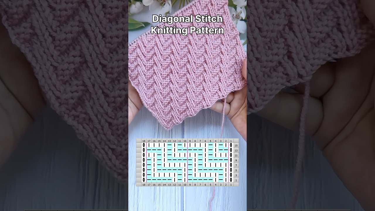 Diagonal Stitch Knitting Pattern #knittingdesign #stricken #knitted #knittersofinstagram #tejidos