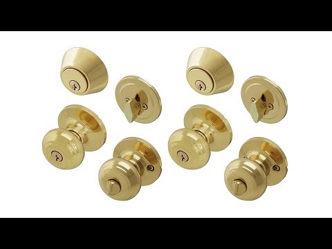 Honeywell Classic Door Knob Combo Set - Polished Brass (8101005)