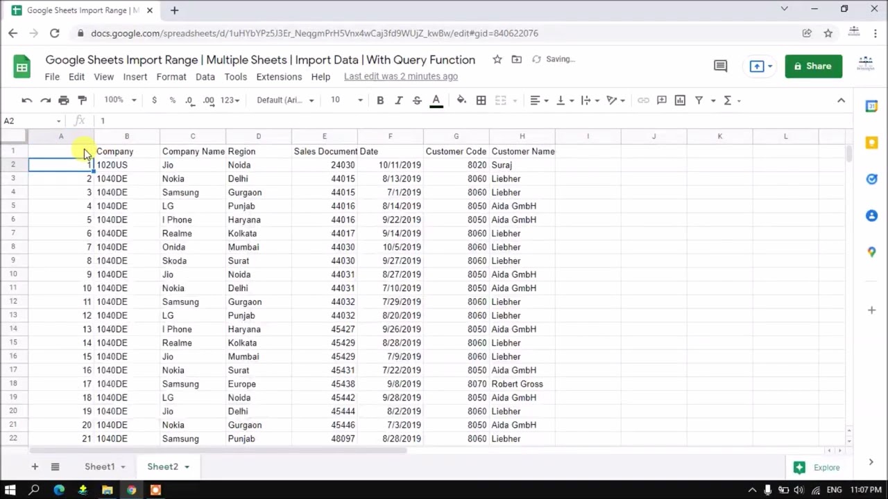 Google Sheets Import Range  Multiple Sheets  Import Data  With Query Function Part 2