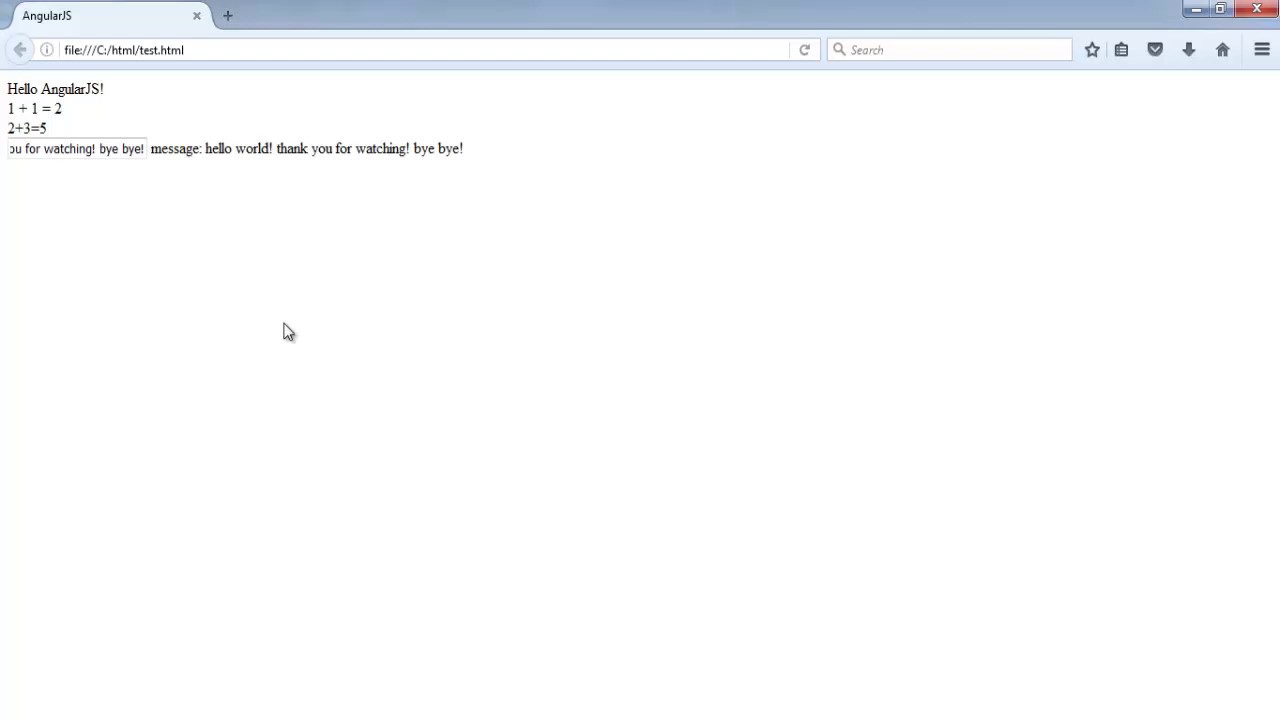 AngularJS Hello World Example