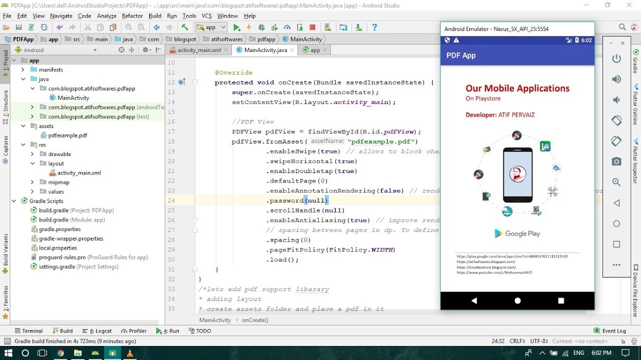 Creating PDF reader app - Android Studio Tutorial