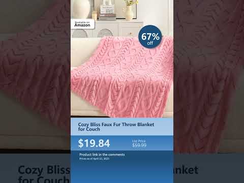 Cozy Bliss Faux Fur Throw Blanket for Couch