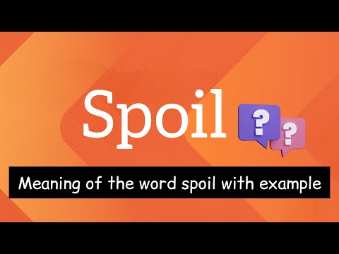 Spoil meaning with example in sentence|@EnglishLessonswithErum