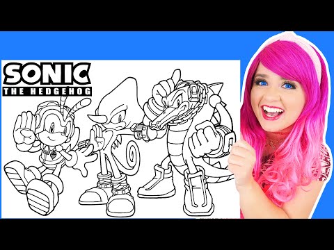 Coloring Sonic The Hedgehog Team Chaotix Coloring Pages | Espio, Charmy Bee, Vector