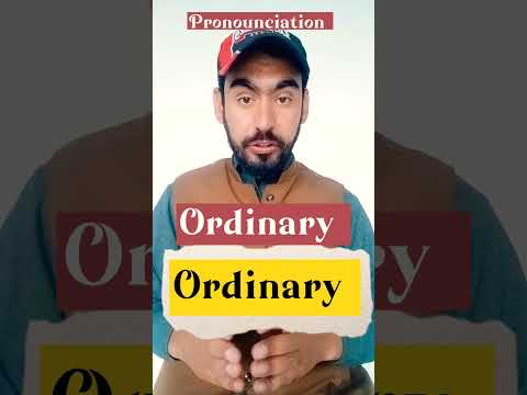 Can you correctly pronounce Ordinary? #spokenenglish #shorts