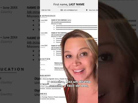 ¿Cómo crear una HV en formato americano ?