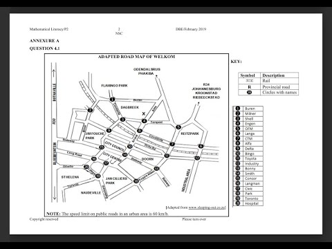 Grade 12 Maps and Scale Exam question paper answering with Skoboka AN. Paper 2 Mathematical Literacy
