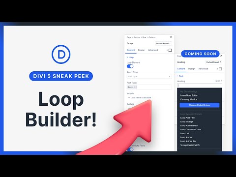Divi 5 Sneak Peek! 🤩 Loop Builder