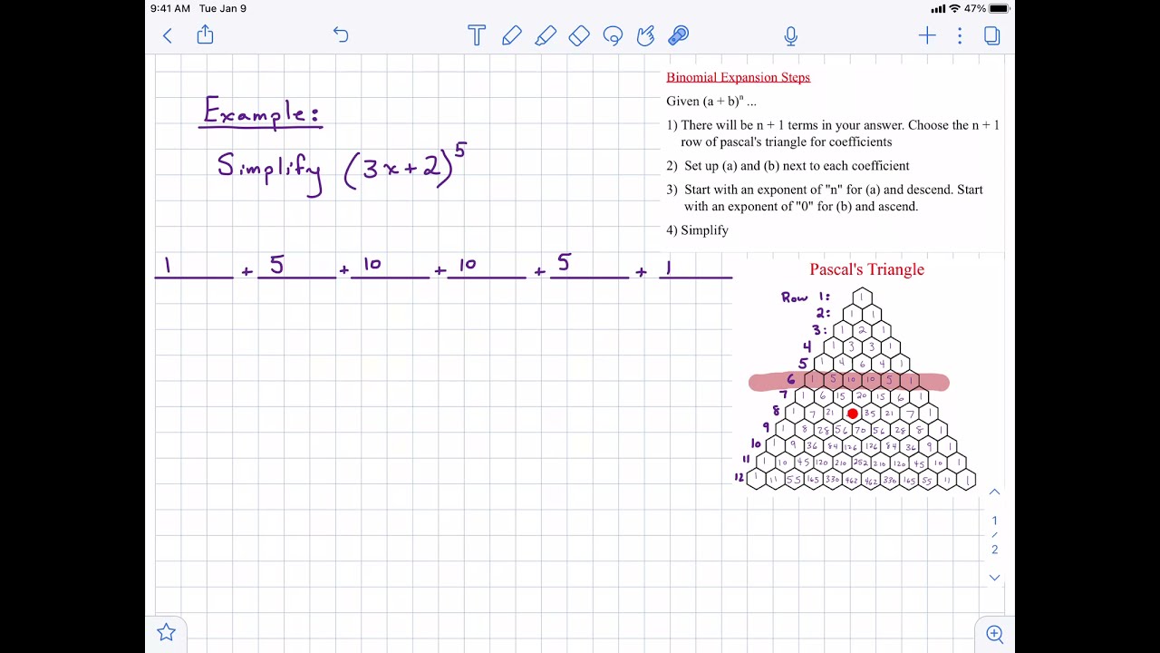 Binomial Expansion Theorem (without Combinations)