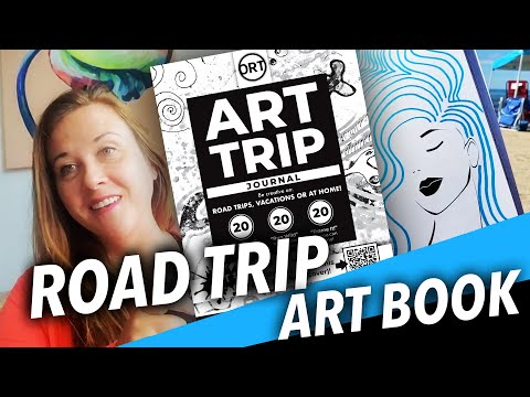I CREATED A TRAVEL COLORING BOOK! ART TRIP JOURNAL FOR FUN ON ROAD TRIPS, VACATIONS OR AT HOME.