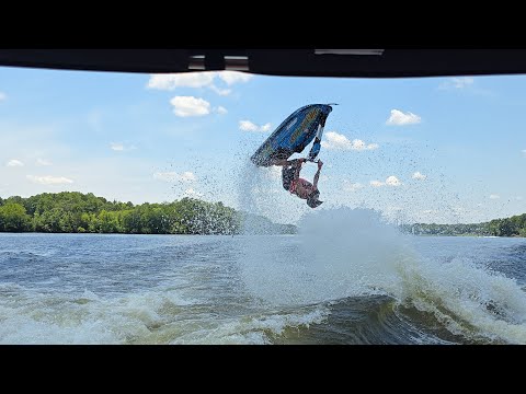 Rdufoil and Inland Boat Company demo day at Hyco Lake NC! Efoils, wakesurfing and jetski backflips!