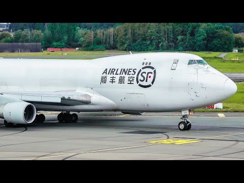 (4K) 3x Powerful LOUD 747 take-offs from Liège airport - Filmed from 3 different locations!