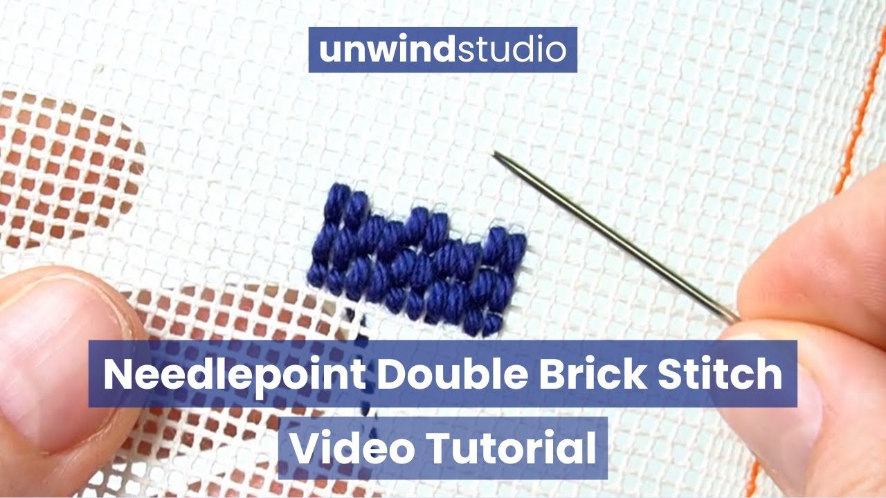 How to Needlepoint Double Brick Stitch - Video Tutorial