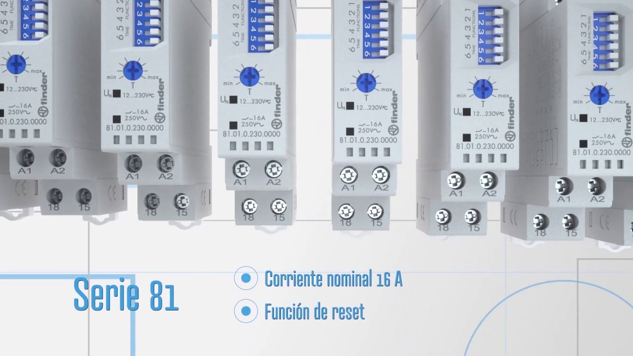 Serie 81 - Temporizador modular con start y reset | Finder