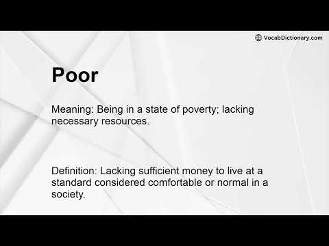 Poor Meaning