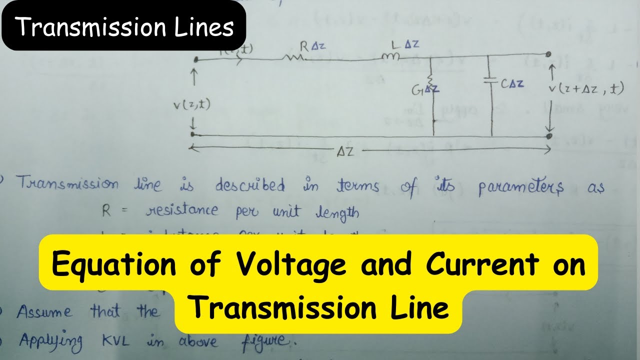 Understanding the Voltage and Current Equations on Transmission Lines ...
