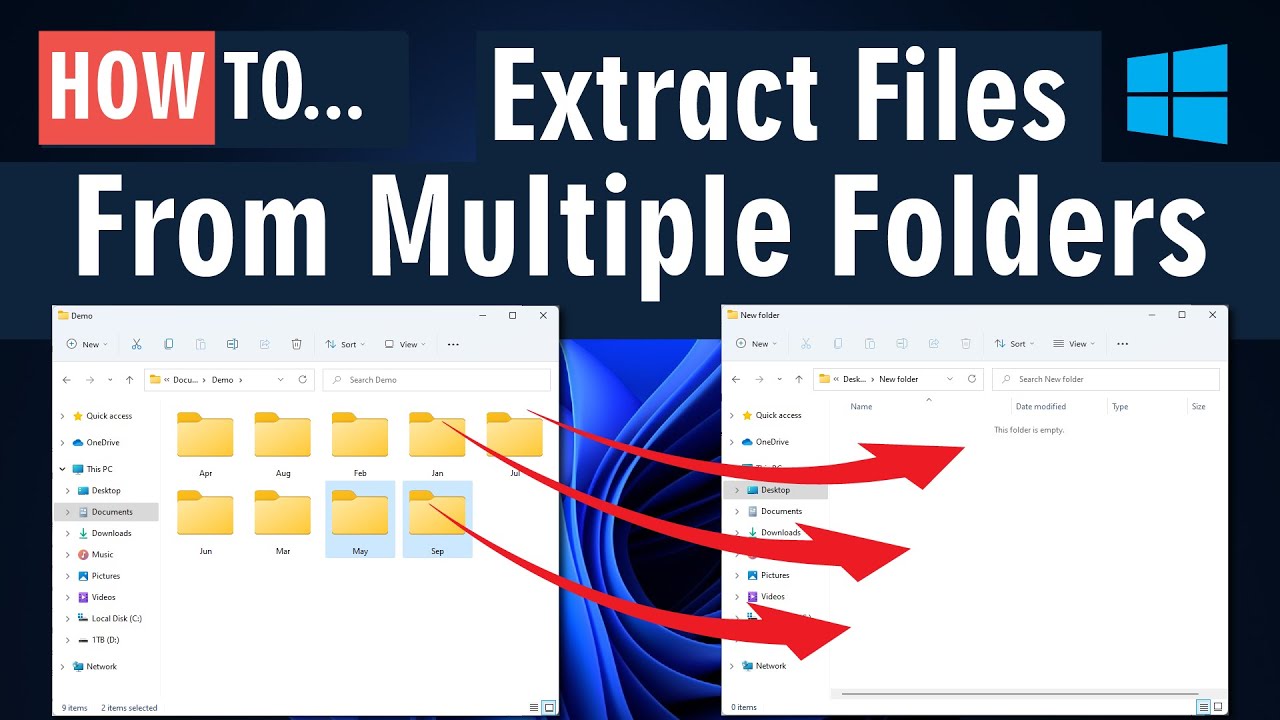 How To Extract Files From Multiple Folders in Windows