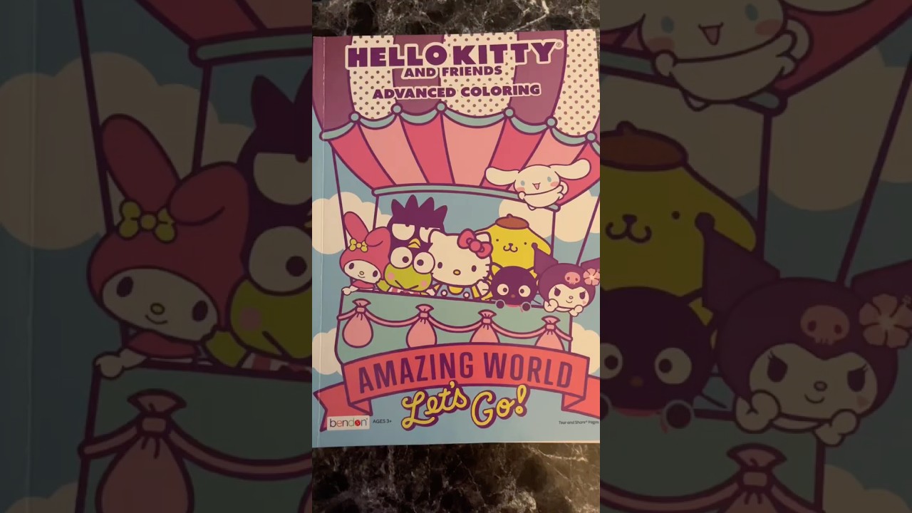 Coloring Hello Kitty and Friends! #sanrio #coloring #gelpens #hellokitty #hobby #coloringbook