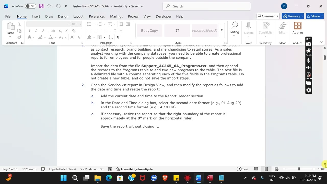 Shelly Cashman Access 365 | Module 6: SAM Project A | Connect Marketing Group #shellycashman