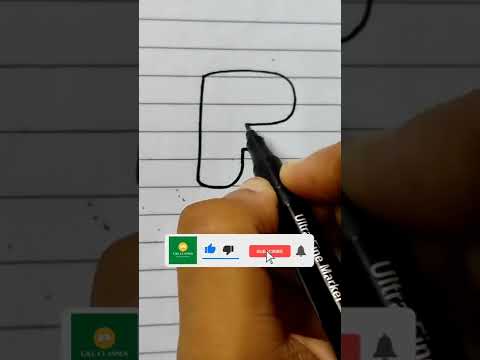 How to draw letter 'R' in bubbles style