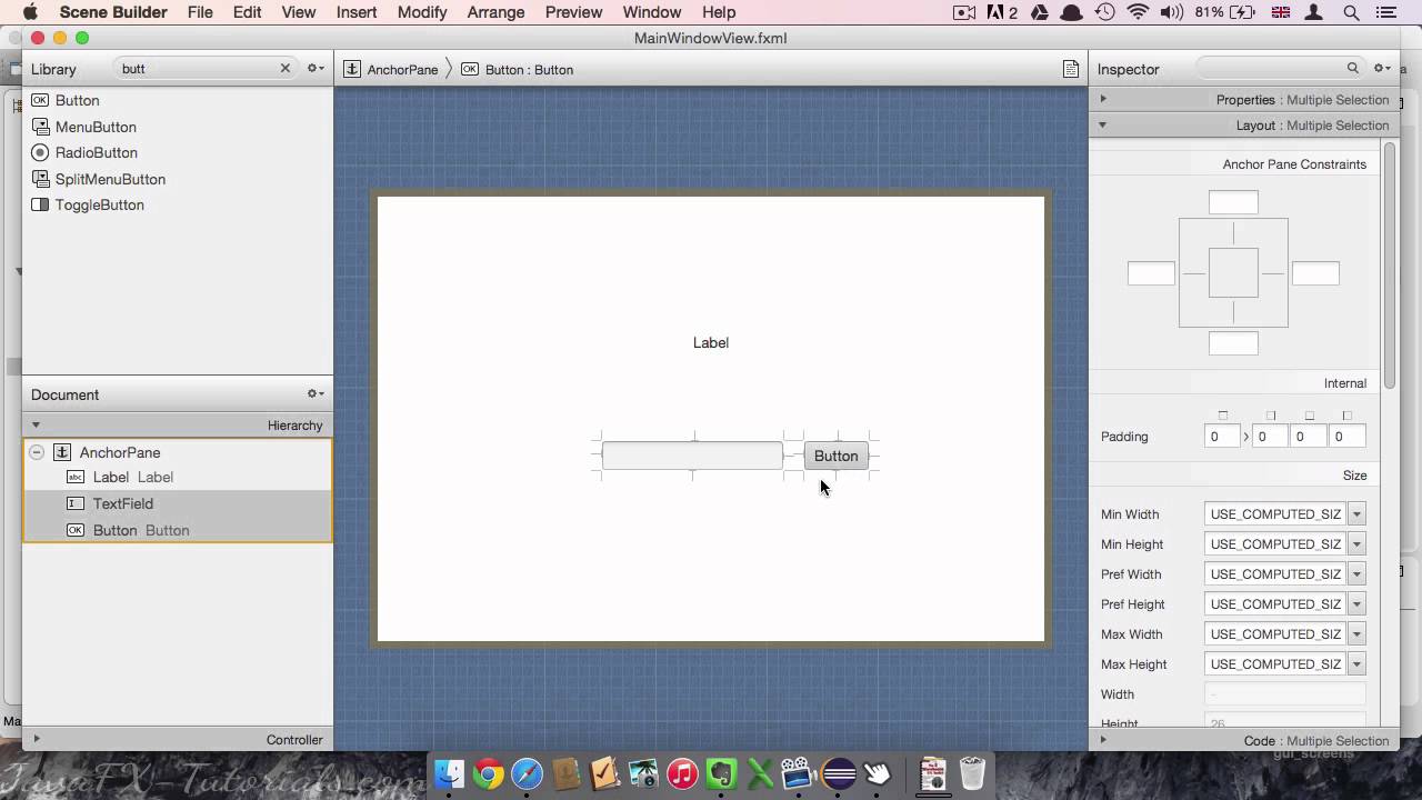 JavaFX Java GUI Tutorial [4] - Create the GUI with Scene Builder - ENGLISH