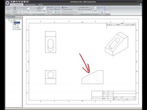 Auxiliary Views in Alibre Design (Legacy Interface)